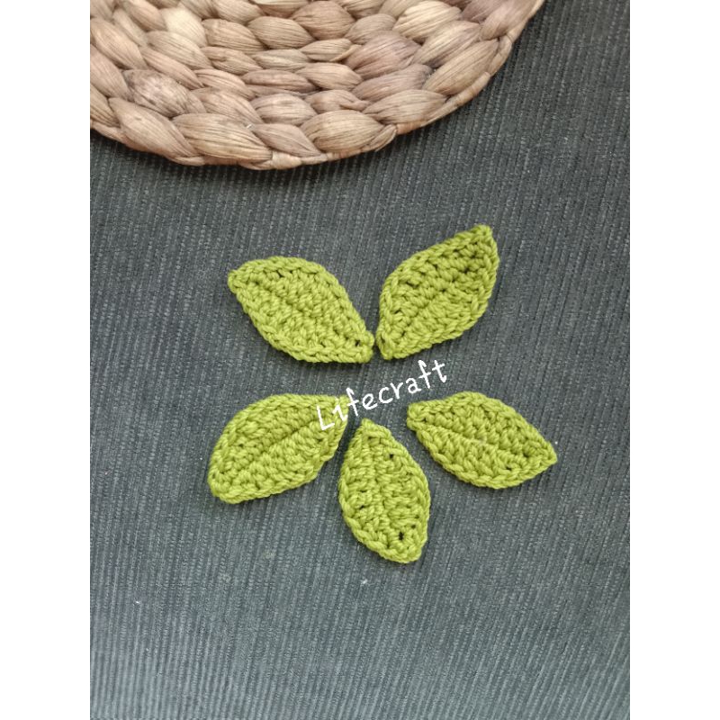 Decorative knitted leaf application (1pcs) | Shopee Philippines