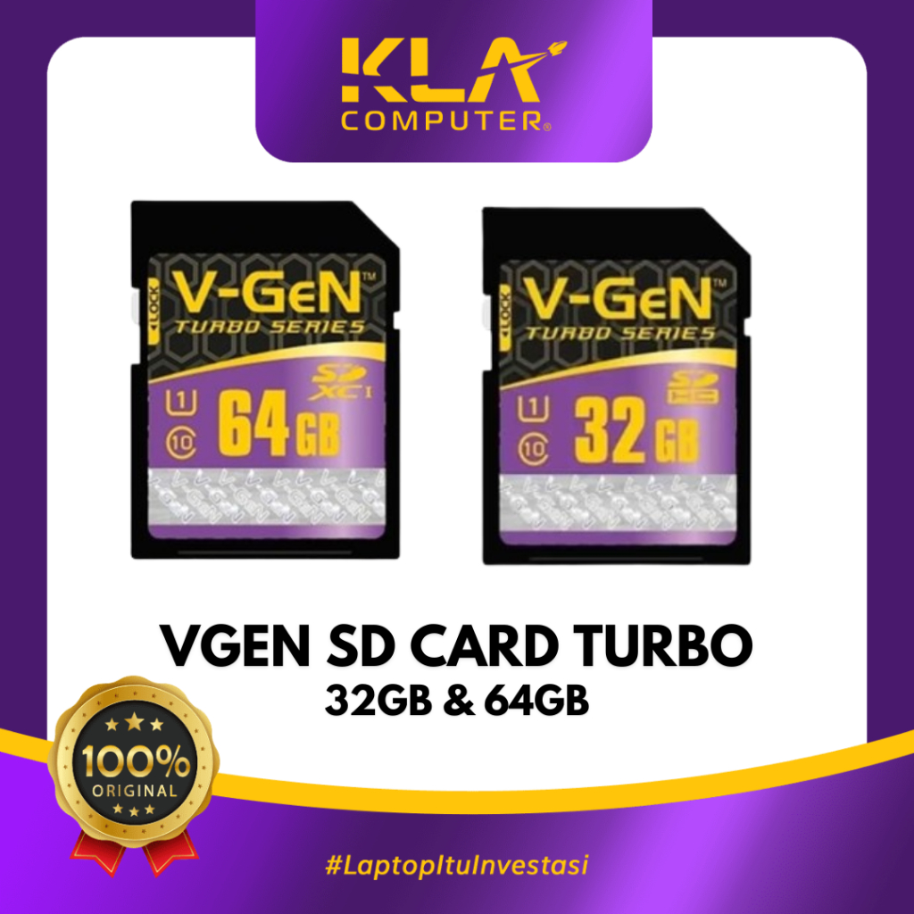 Sd CARD VGEN 32gb Turbo Series For DSLR and FULL HD video | Shopee ...
