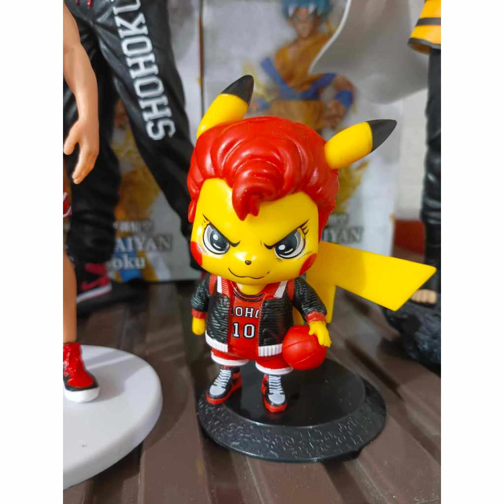 PIKACHU X HANAMICHI SAKURAGI FIGURE 11cm POKEMON X SLAM DUNK | Shopee ...