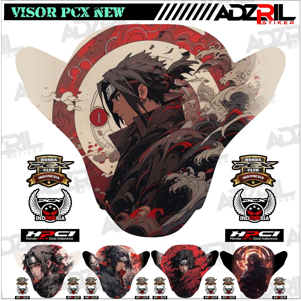 Winshield visor sticker HONDA PCX 160 NEW IMAGE SASUKE (023 ...