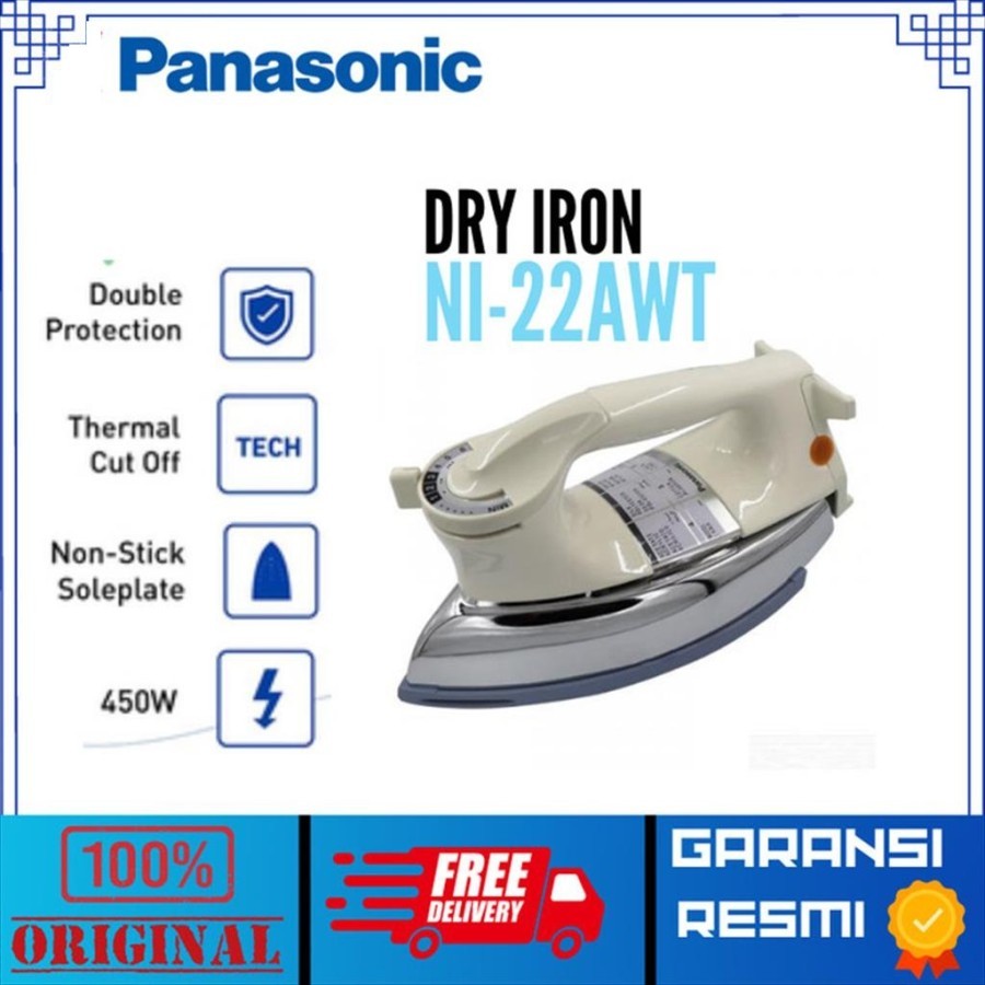 Panasonic Iron NI-22-AWT Automatic Cut Off Low Watt Non-Stick Official ...