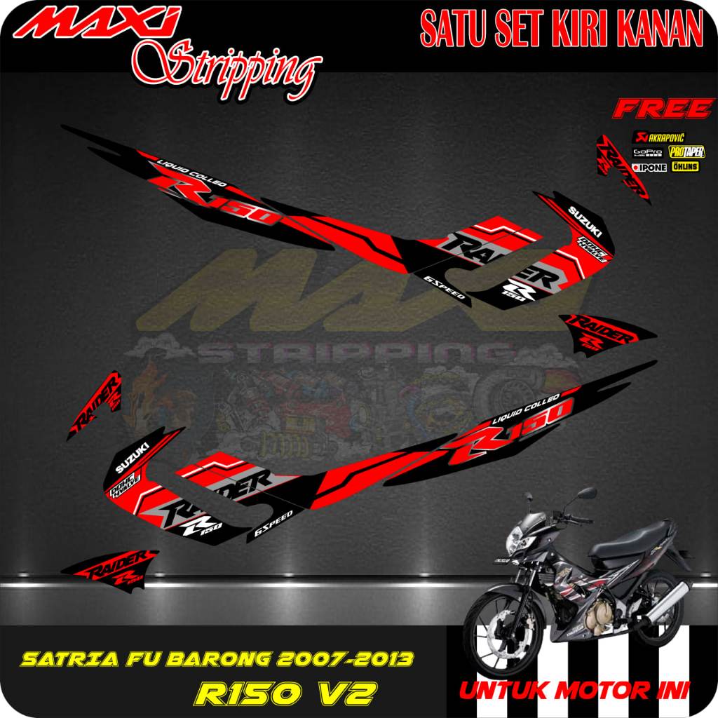 Suzuki Satria fu barong striping Sticker 2007-2013 R150 v2 | Shopee ...
