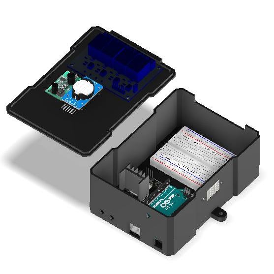 Custom Case DHT22 Relay 4 channel Rtc ds3231 Arduino UNO AC light PWM ...