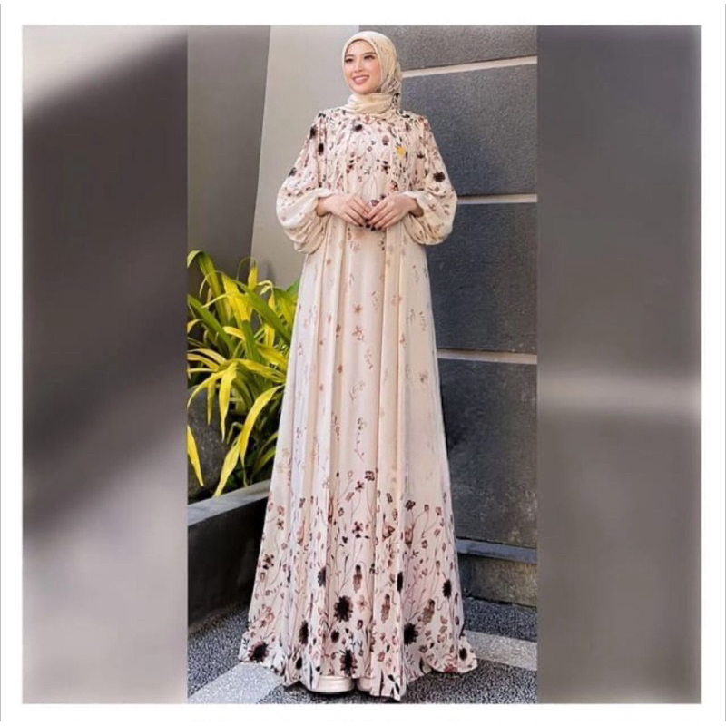 GAMIS DAMIA NEW VIRAL CERUTY DRESS - GAMIS CERUTY FULL FURING FLOWER ...