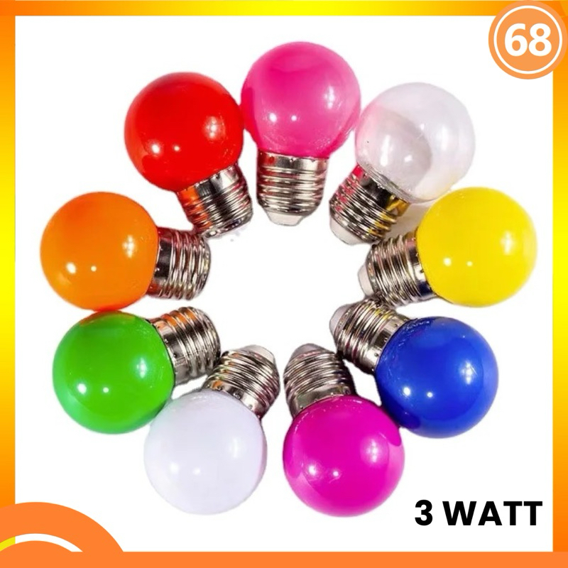 G45 3W Pingpong LED Bulb Light 3 Watt Colorful Lamp Decorative Bulb ...
