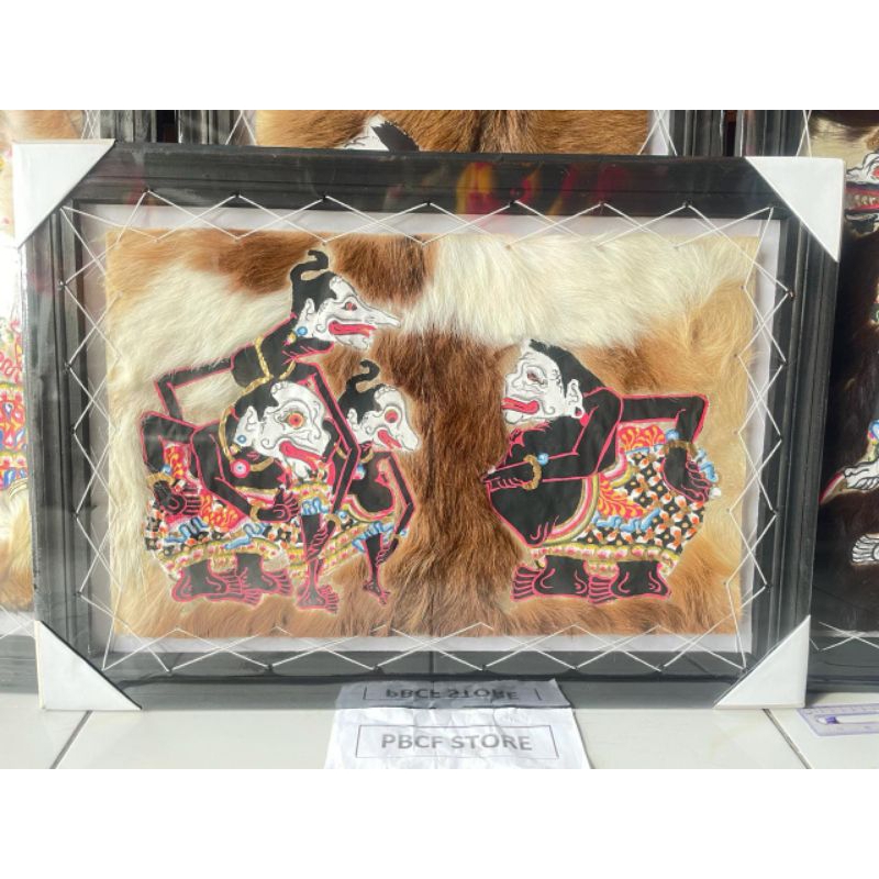 KAYU HIASAN DINDING Genuine LEATHER PUNOKAWAN Puppet WALL DECORATION ...