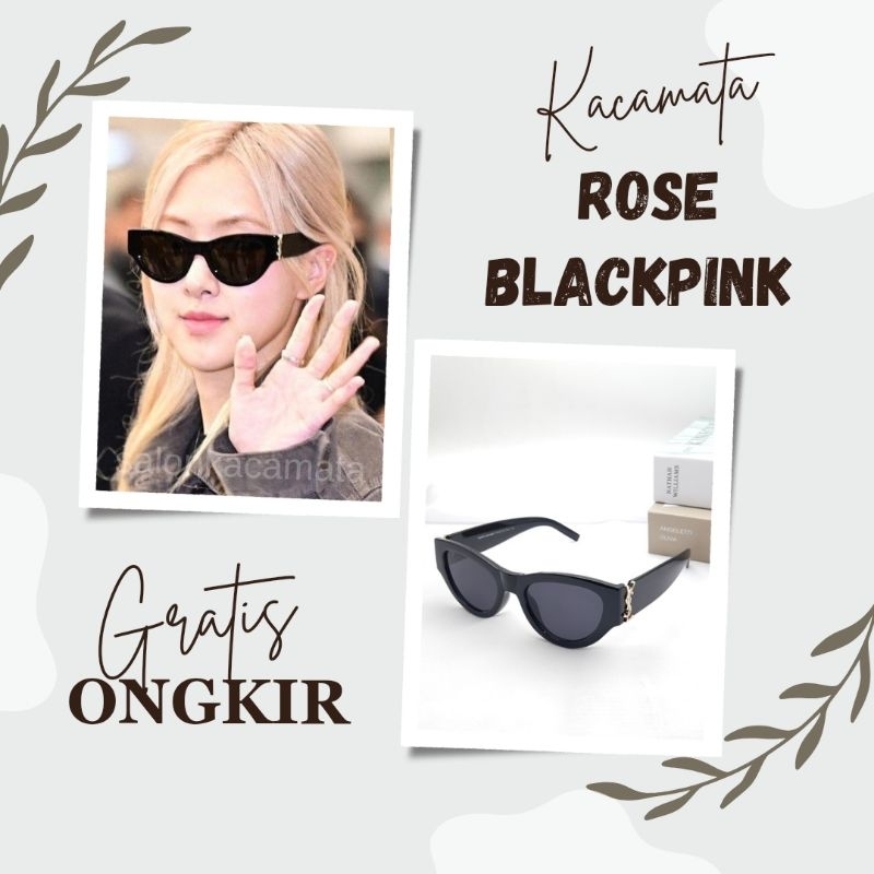Blackpink Rose Sunglass | Korean Glasses | Korean Idol Glasses | Shopee ...