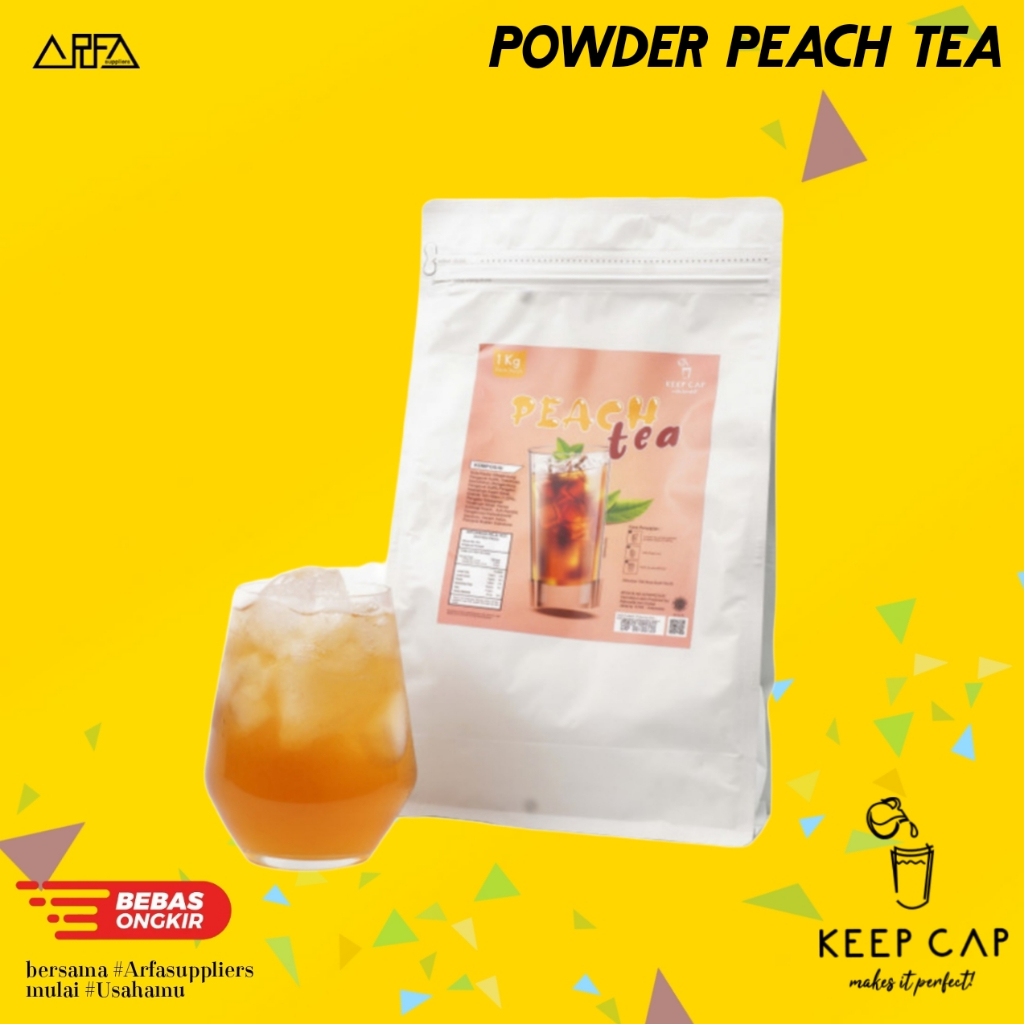 Peach Tea Keep Cap Drink Powder 1kg | Shopee Philippines