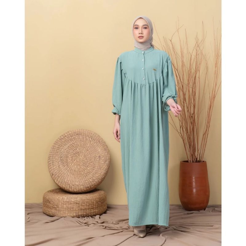 Premium Crinkle Gamis Eid Gamis 2024 Latest Korean Style Teenage Gamis ...