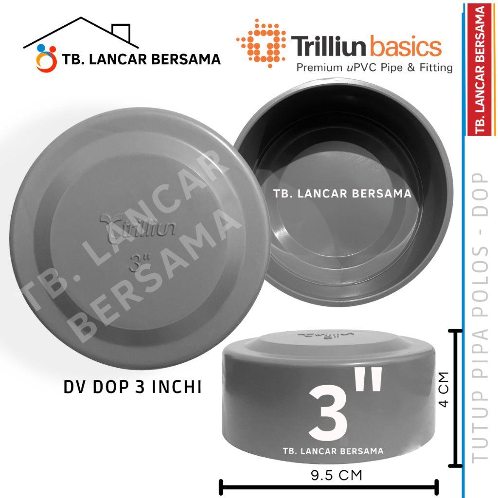 Dop 3 INCH TRILLION DV - PLAIN FITTING PVC PIPE LID | Shopee Philippines