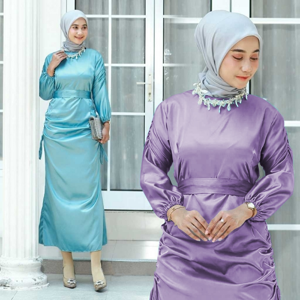Premium Satin Silk Eid Dress Women's Fashion Clothes For Muslim Couple ...