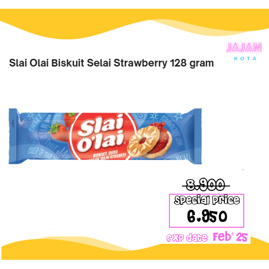 Slai Olai Strawberry Jam Biscuit 128 Grams | Shopee Philippines