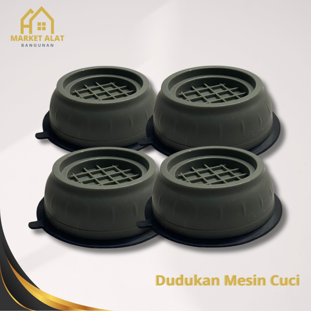 MESIN (PER 4 PCS) Anti-Slip Anti-Rust Washing Machine Leg Protector Pad ...