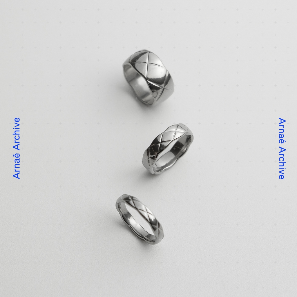 Arnaé Archive - Rhombus Band Ring - Stainless Steel Unisex Ring ...