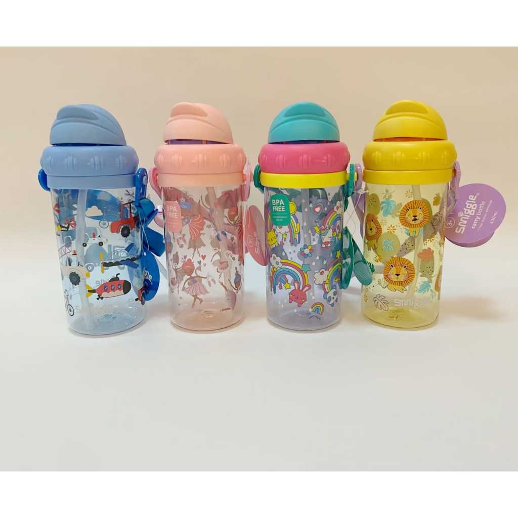 (430ml) Smiggle BPA FREE Tumbler Suction Drinking Bottle for Kindergarten Children 430ml ...