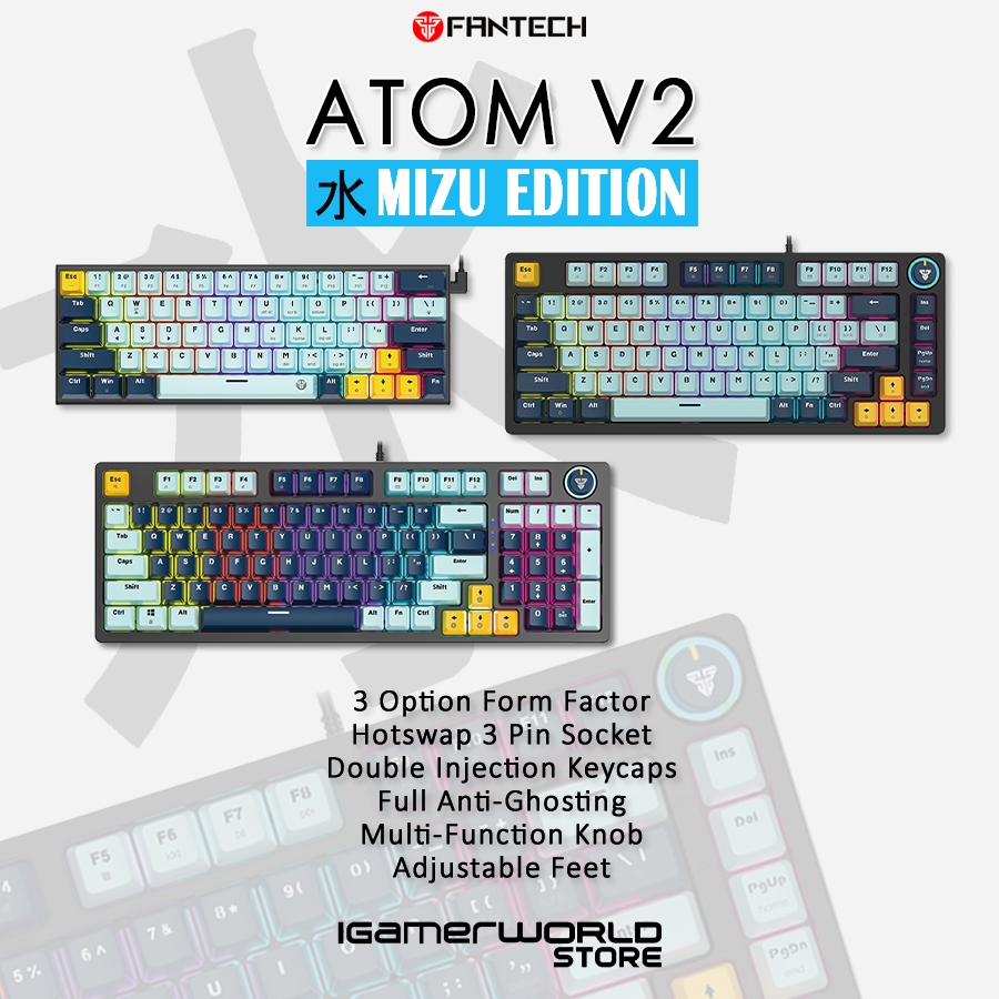 Fantech ATOM V2 Mizu Edition RGB Mechanical Gaming Keyboard | Shopee ...