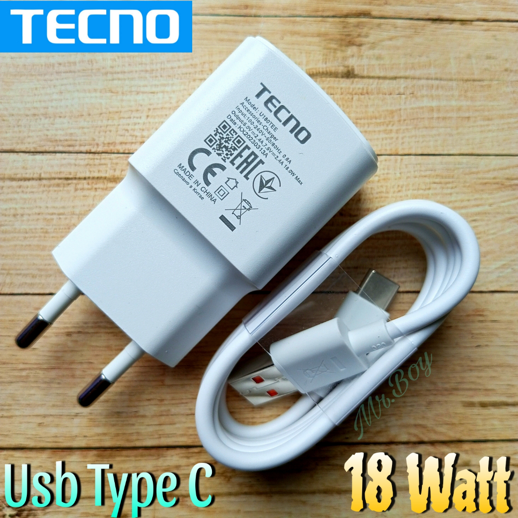 Tecno Spark 10, Spark 10 C, Spark 10 Pro Usb Type C Fastcharging 18Watt ...