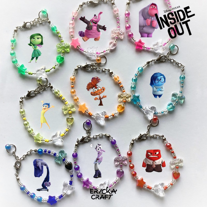 INSIDE OUT 2 BRACELET DISNEY PIXAR FRIENDSHIP BRACELET JOY SADNESS ...