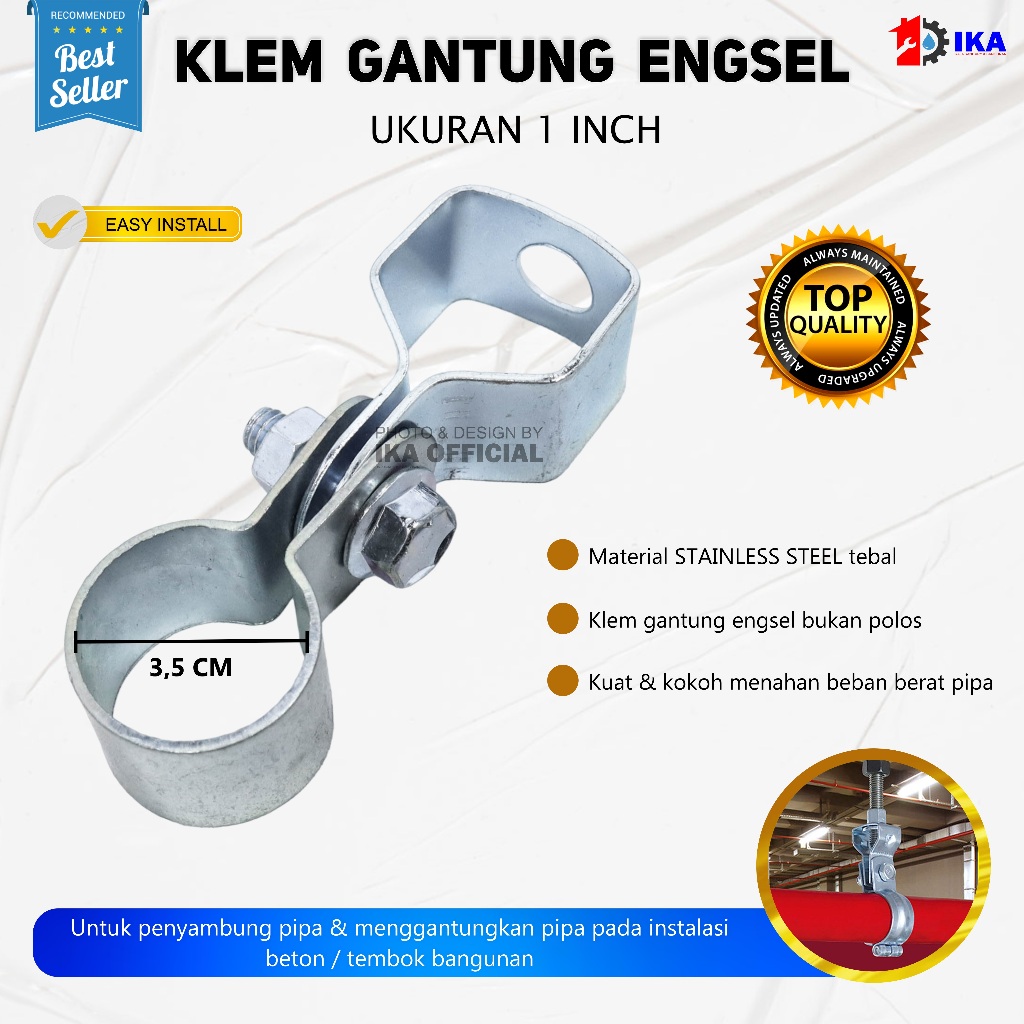 Hanging clamp 1" (plain) | Hanger clamp 1 inch hanging pipe clamp ...