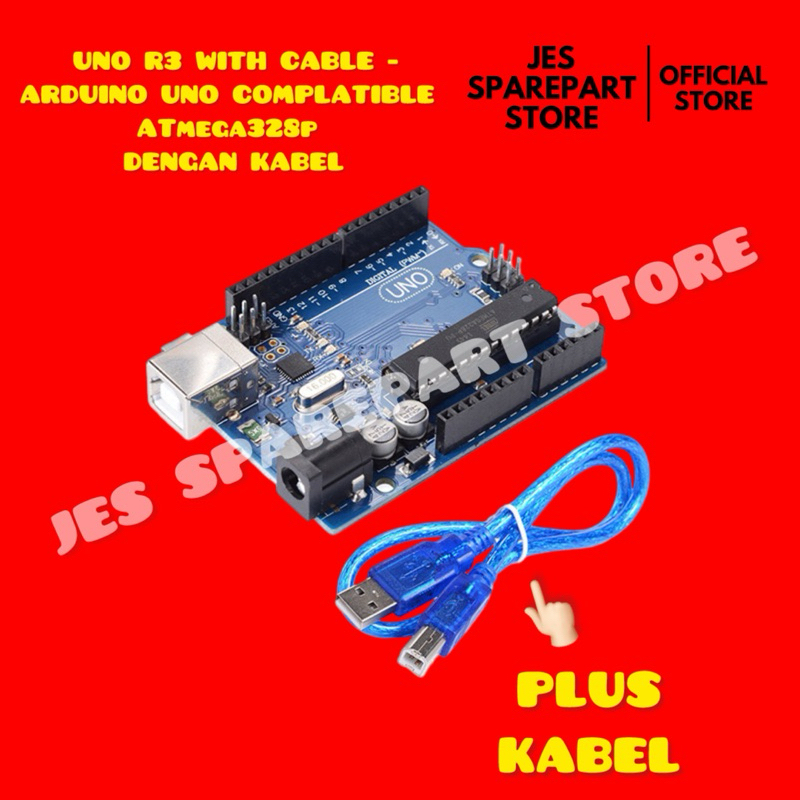 Uno R3 WITH CABLE - ARDUINO UNO COMPLAIBLE ATmega328p WITH CABLE ...