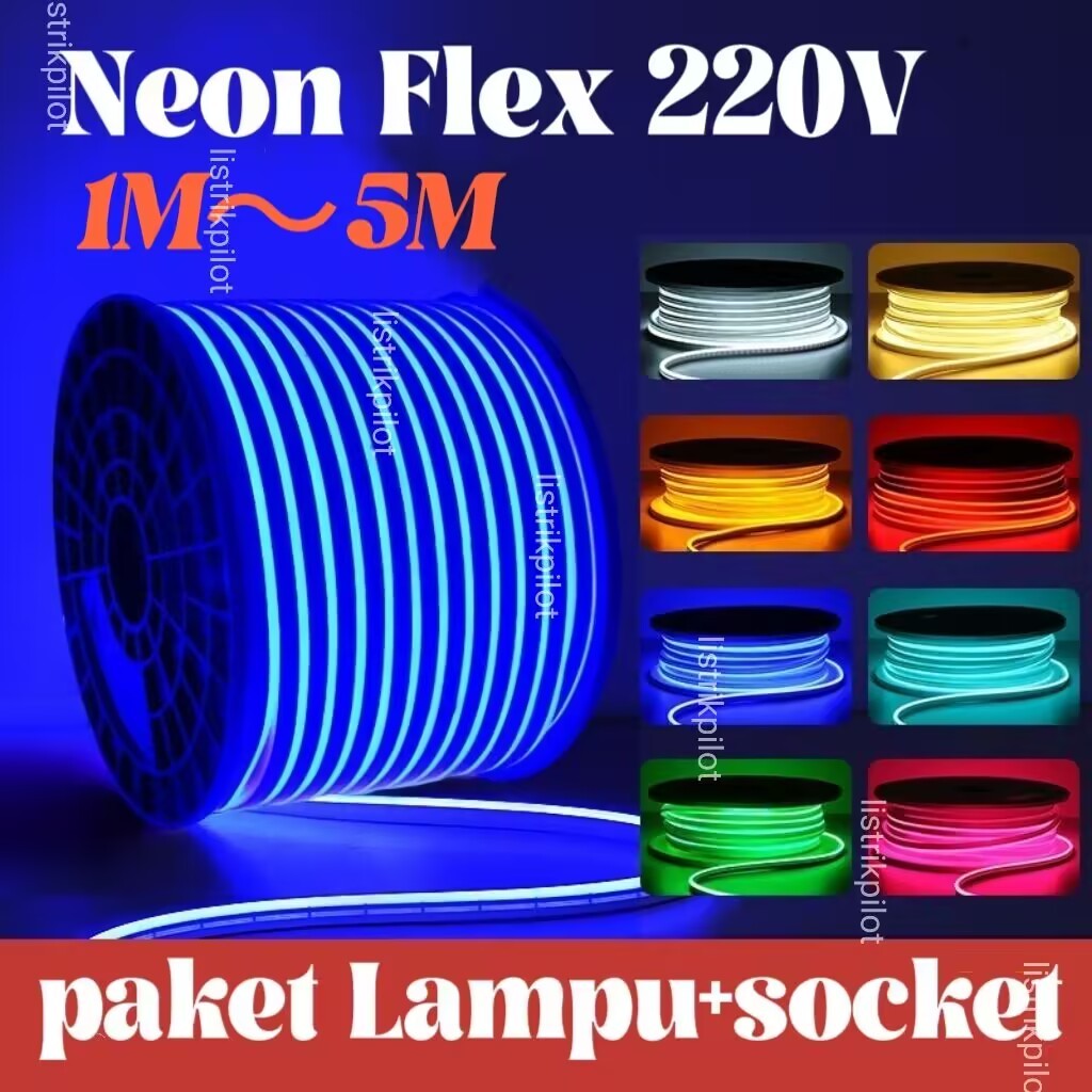 Neon Flex Light Package 220v 1m 2m 3m 4m 5m 5meter Led Flexible Hose ...