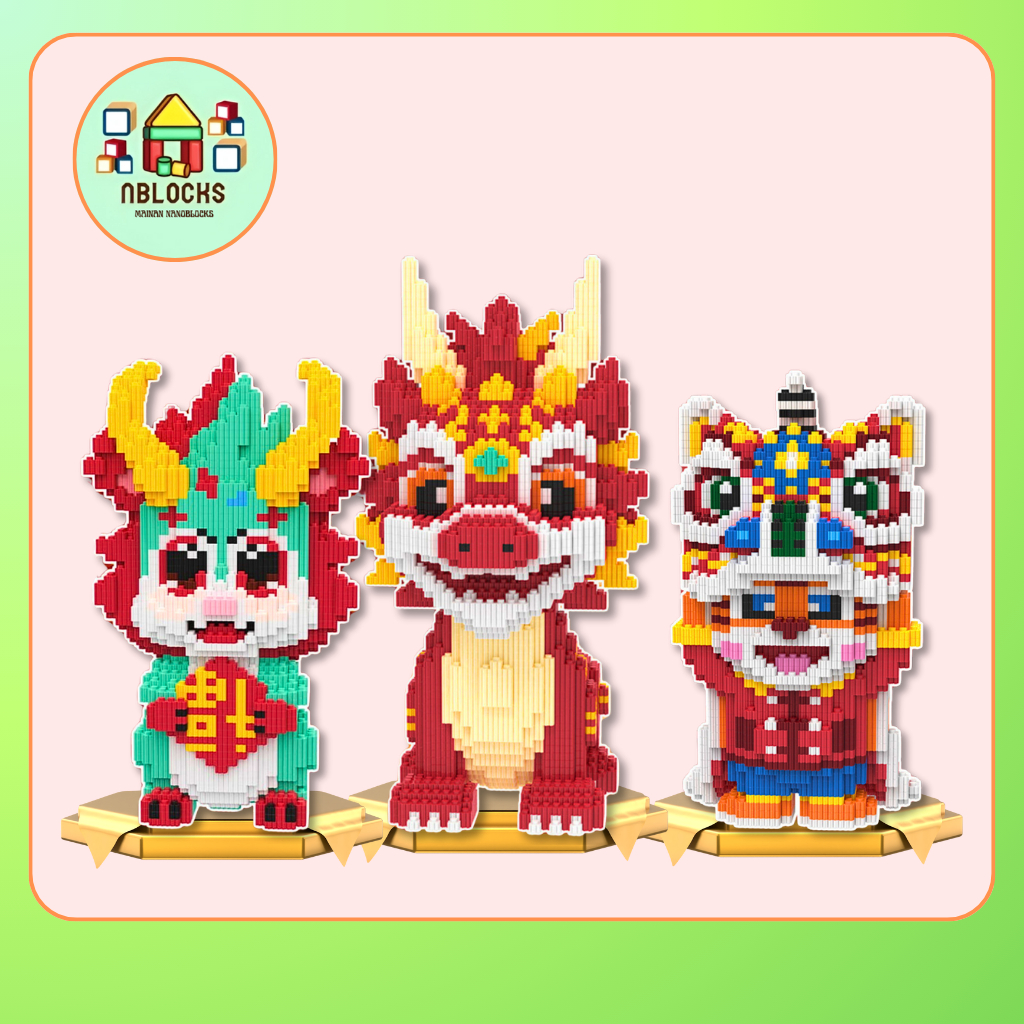 Nano Blocks CNY New Year Edition Medium 3D Model, Stacking Block Toys ...
