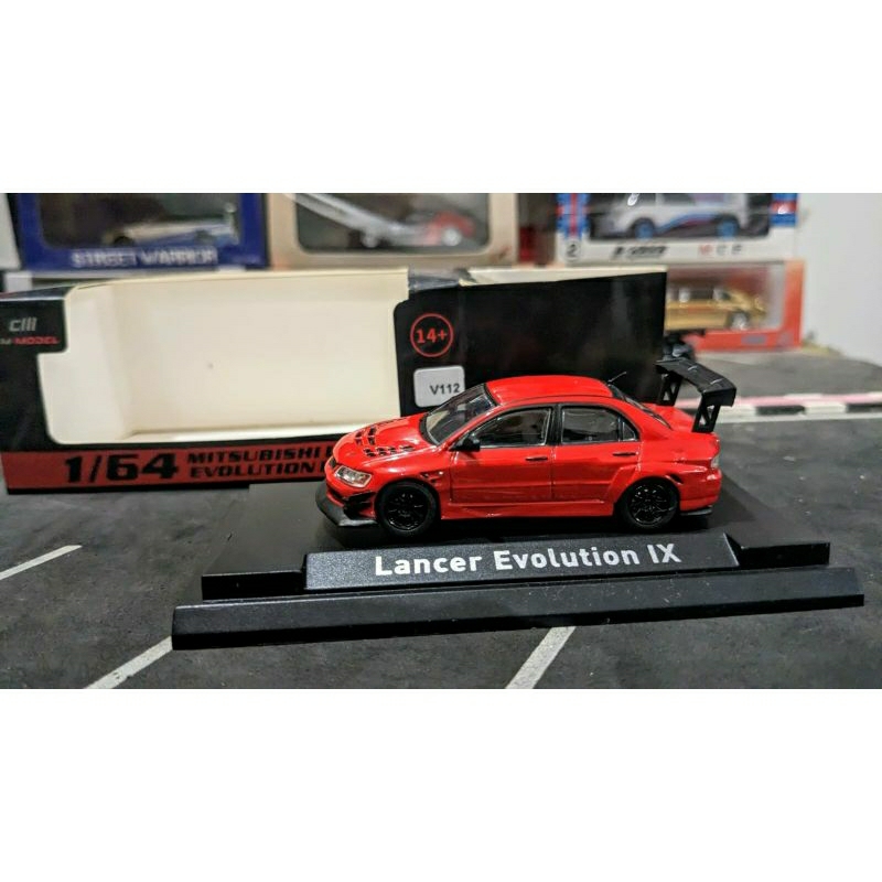 Diecast CM Model Mitsubishi Lancer Evolution IX full Red minus wiper ...