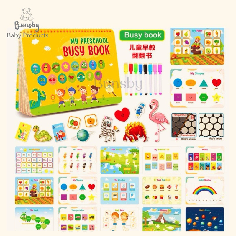 Buns pre school busy/quiet book set Colorpen | Children's Activity Book ...