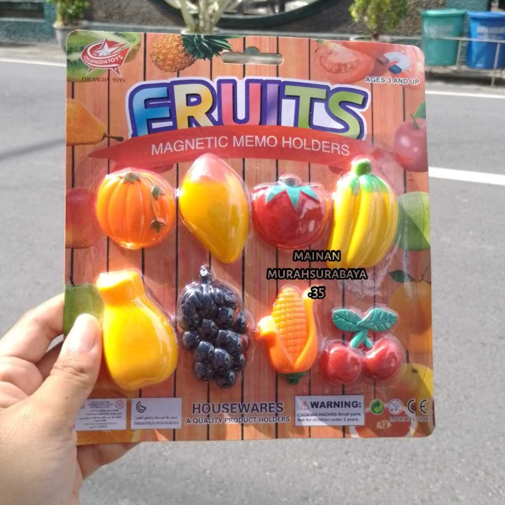 8 Pcs 1235 Fruit Magnetitic Refrigerator Stickers Vegetable Fruit ...
