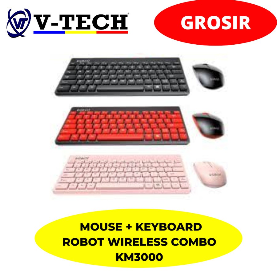 Mouse + WIRELESS COMBO KM3000 ROBOT KEYBOARD | Shopee Philippines