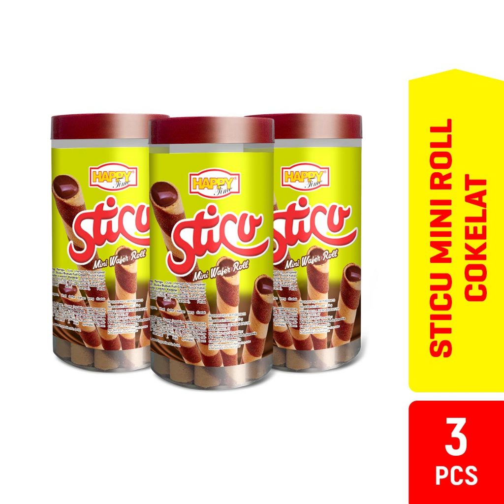 Happy Time Sticu Mini Wafer Roll Chocolate (Contains 3 Pcs) | Shopee ...