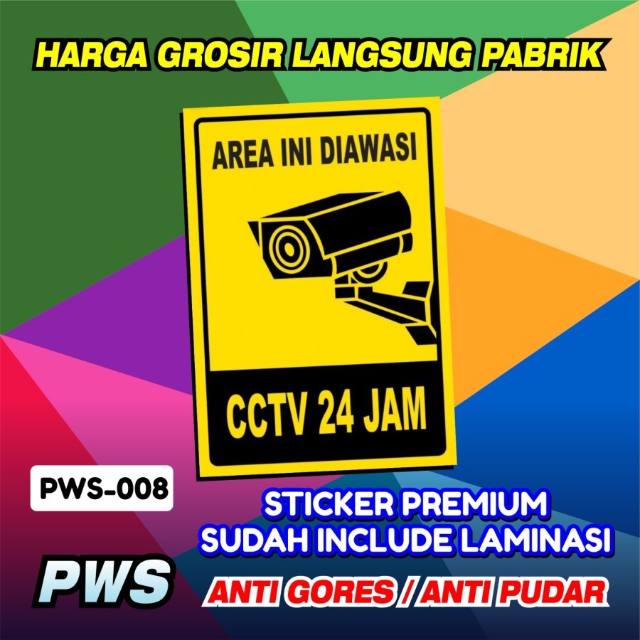 This Area Sticker Is Supervised By A 24-hour CCTV/Laminate Safety Sign ...