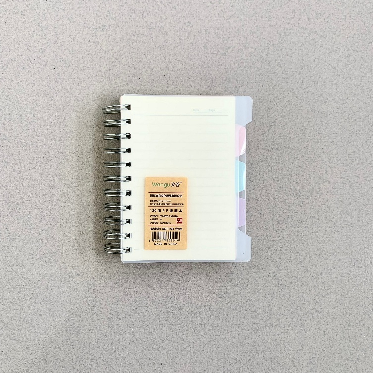 Mini Spiral Notepad Plus Divider Wengu PPXQ009-2 A6 A5 B5 - Spiral ...