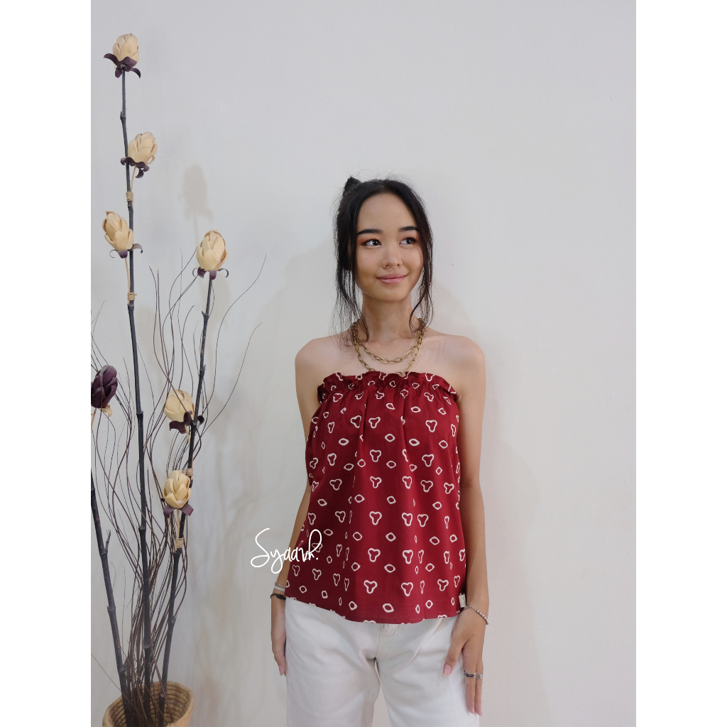 KEMBEN BATIK CAP 2IN1 (FREE SCRUNCHIE) TRUNTUM MEGA JUMPUTAN SHORT SKIRT TOP TOP | Shopee ...