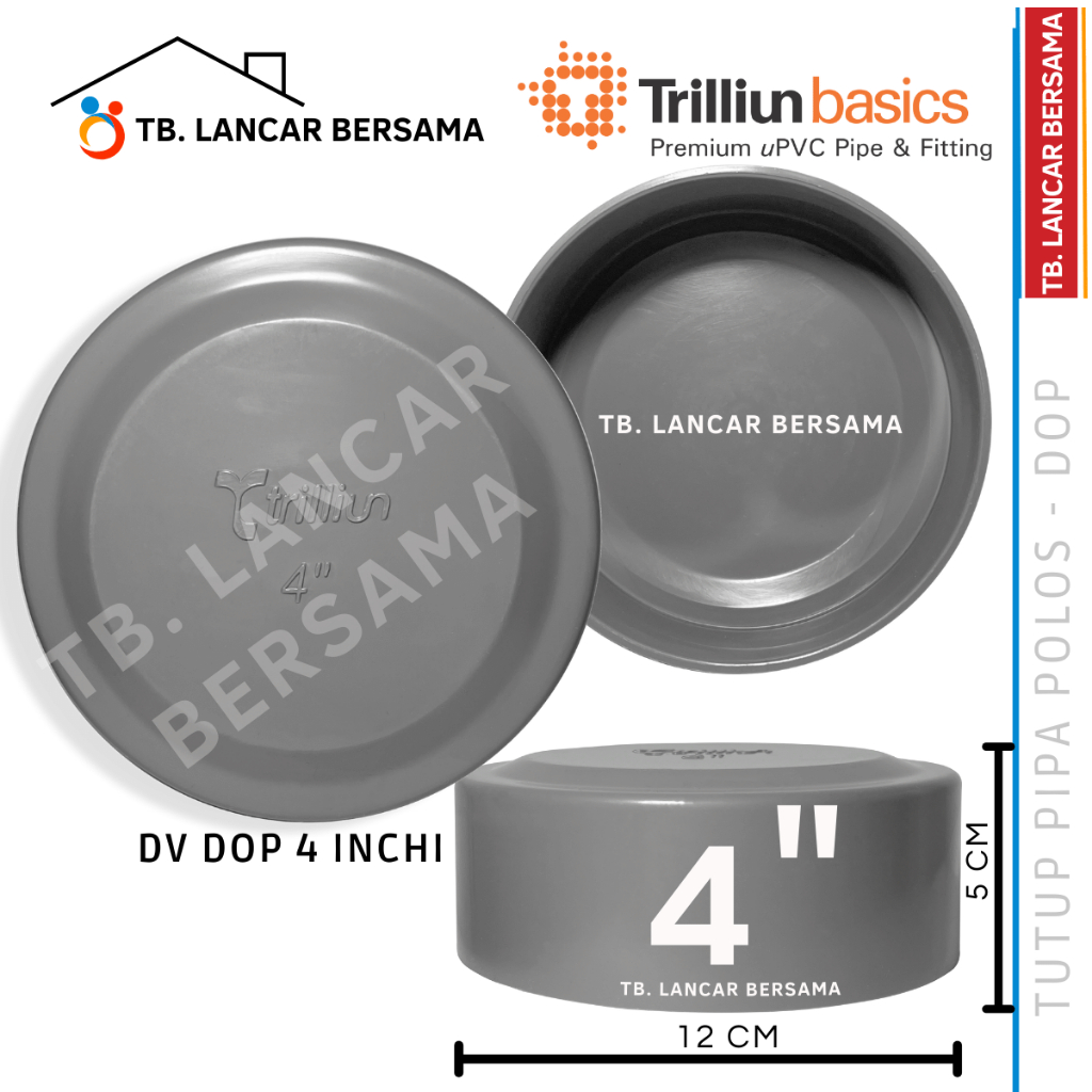 DOP 4 INCH TRILLION DV - PLAIN FITTING PVC PIPE LID | Shopee Philippines