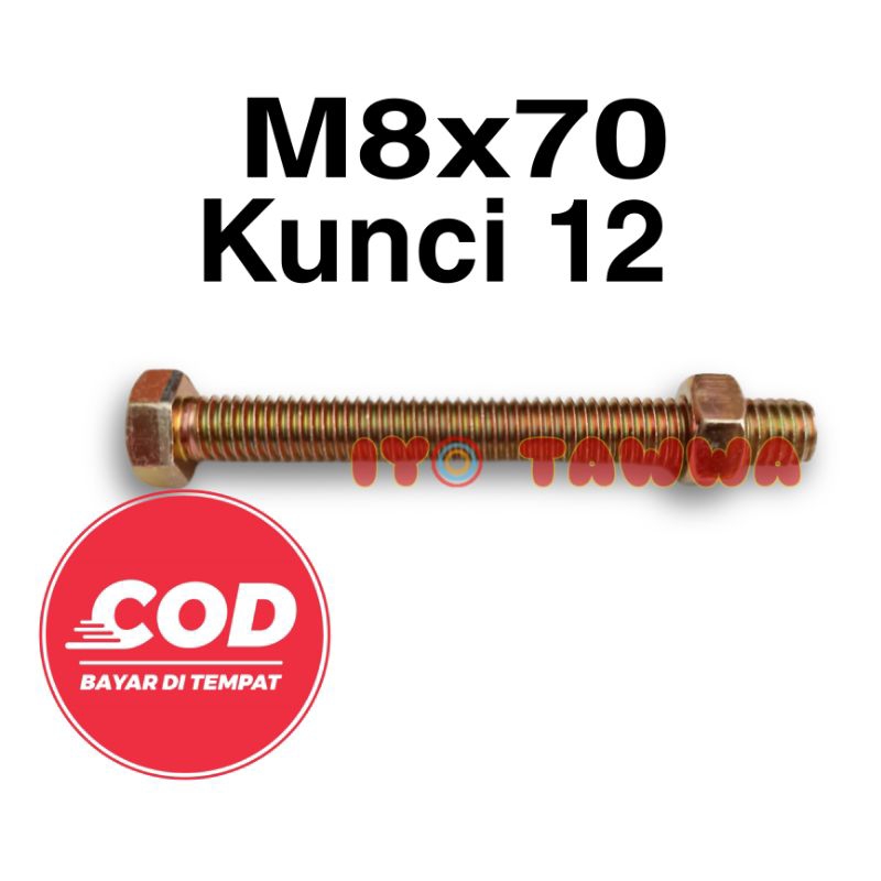 M8x70 12 key bolts (10 pcs) | Shopee Philippines