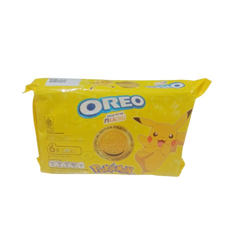 Oreo Pokemon Pikachu Chocolate & Banana Flavor 165gr | Shopee Philippines