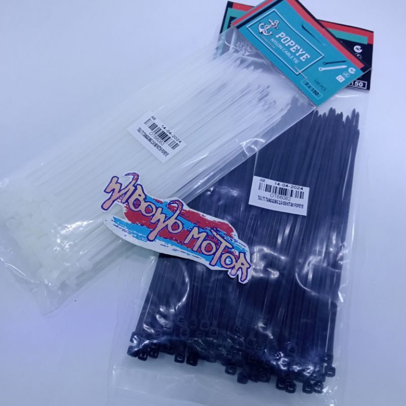Label TIS STRAP TIES SIZE 3x150 1 PACK (100 PCS) | Shopee Philippines