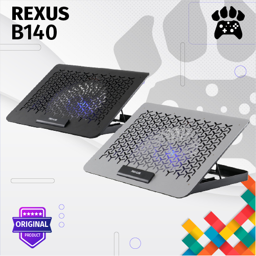 Rexus B140 Breeze Cooling Pad Laptop Fan Aluminum up to 15 inch ...