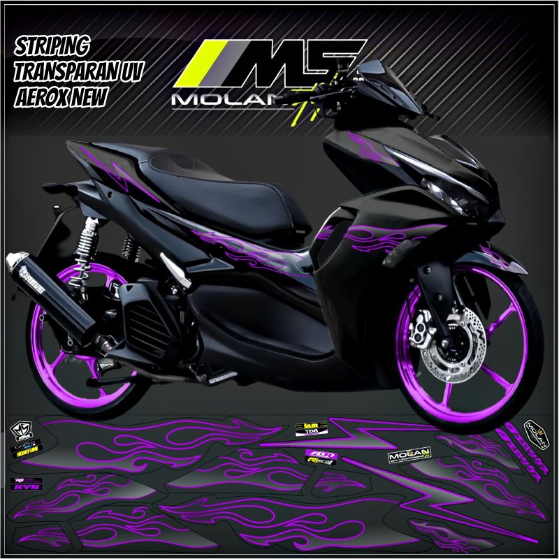 UNGU Decal Sticker Striping Transparent Variations Uv Aerox New Api All ...