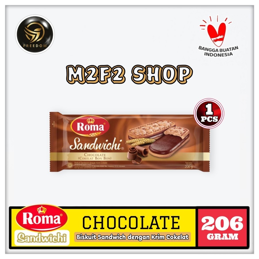 Roma Chocolate Sandwich Biscuits | Bon Bon Chocolate - 206 gr (Box ...