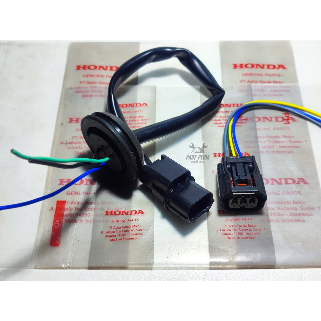Rear Brake Light socket Cable Stop Lamp 3 pin set male female honda ...