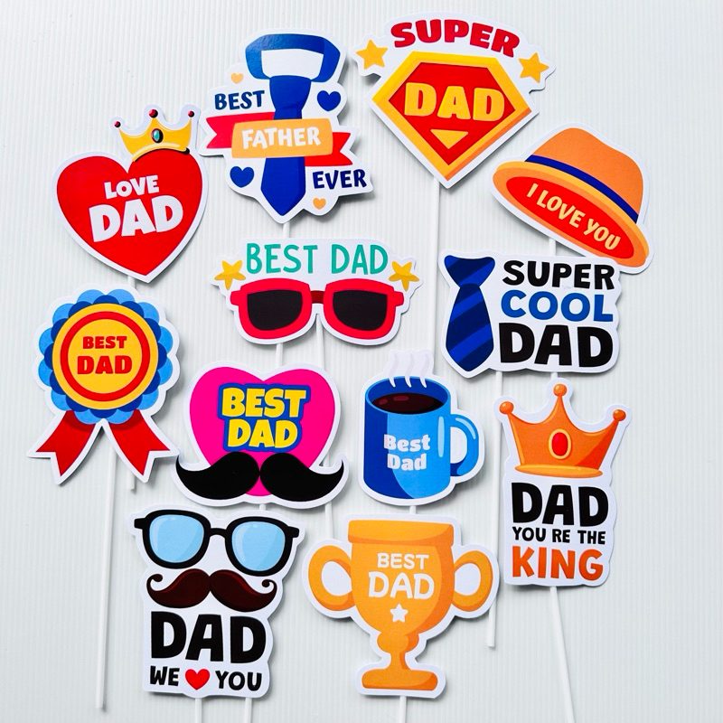 Dad's Theme FATHER BEST DAD PROPS PHOTOBOOTH | Shopee Philippines