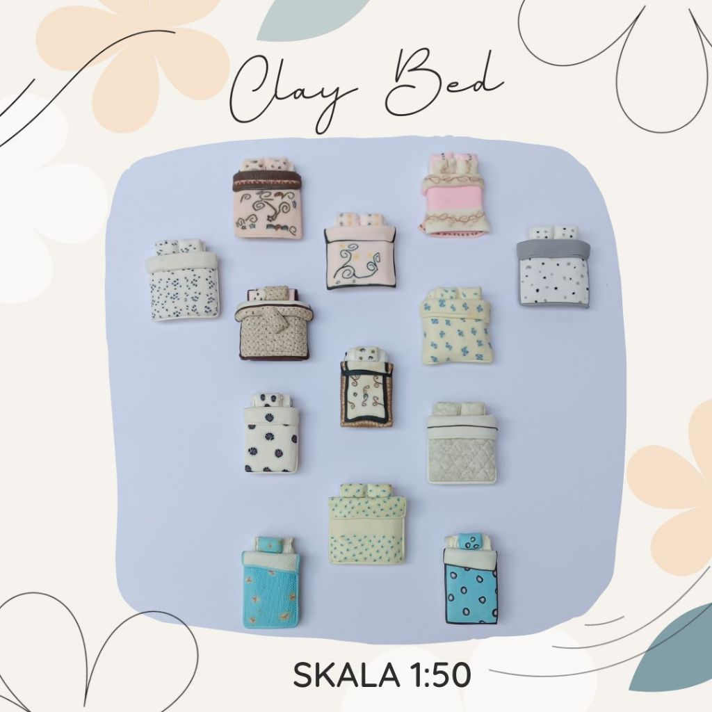 Miniature BED / BED (CLAY) FOR DIORAMA MAKET INTERIOR | Shopee Philippines