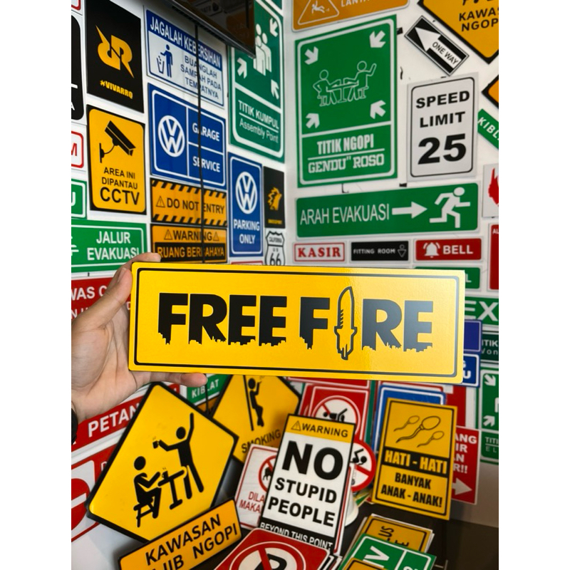 Free FIRE Veterans Area SIGN 10 x 30cm | Shopee Philippines