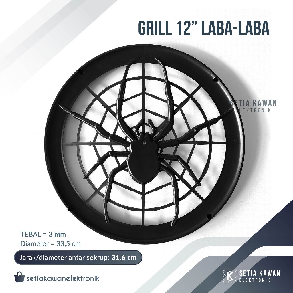 12" Plastic Spider Speaker Grill/Speaker Protective Cover/Ram | Shopee ...
