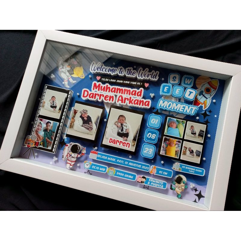 Baby Bio 3D 15R | Pop Up Bio | Baby Biodata Frame | Baby Birth ...