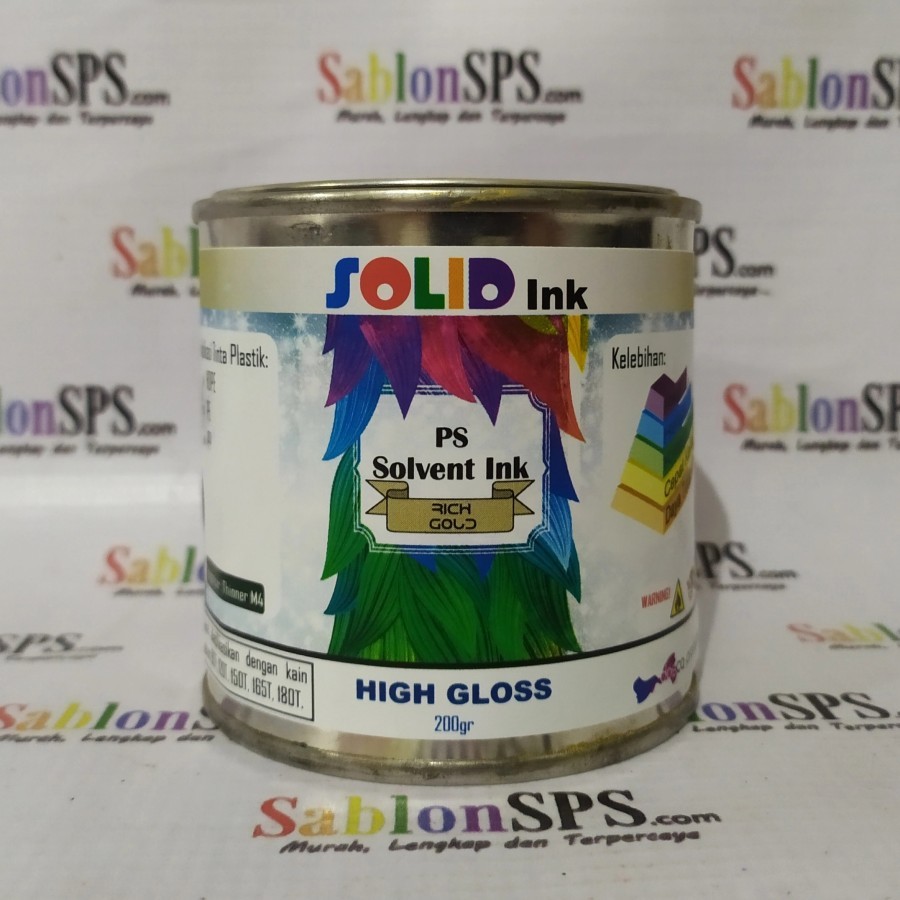 Plastic SCREEN PRINTING INK 200GR RICH GOLD HDPE PE PP OIL BASIS ...