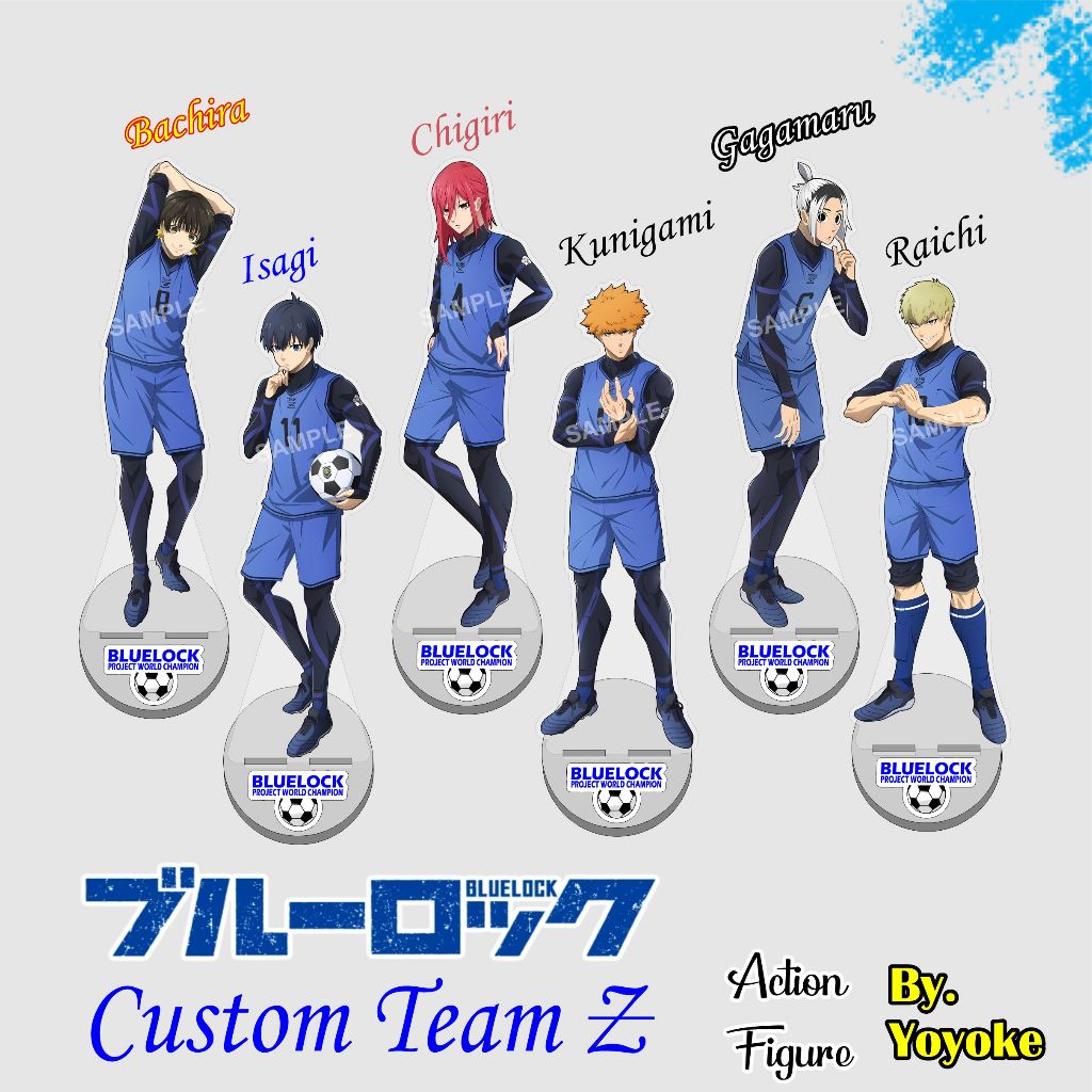 Acrylic Standee Blue Lock Custom Team Z Isagi Bachira Hyoma Chigiri ...