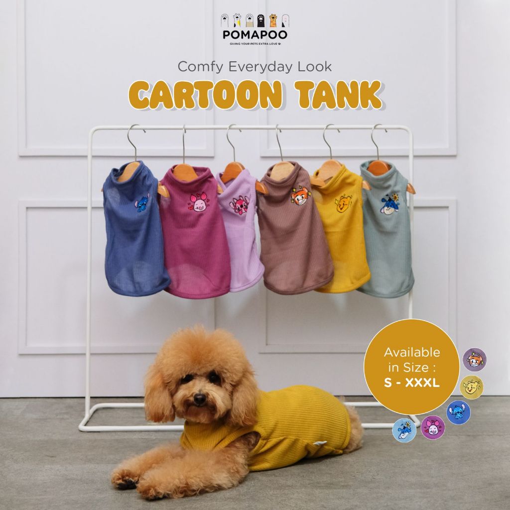 Pomapoo - Cat Clothes And Dog Clothes Cartoon Tank | Shopee Philippines